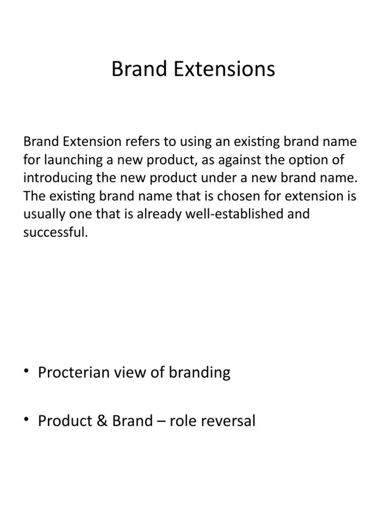 7-Brand Extensions - RHT | PDF | Brand | Marketing