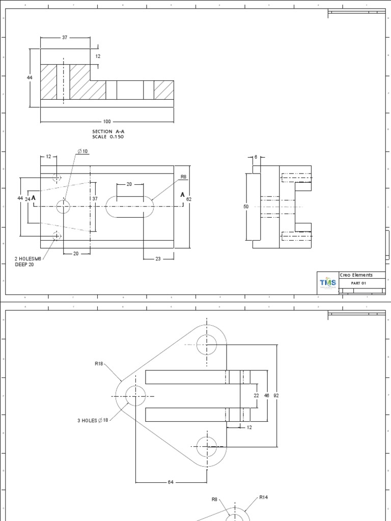 Part Modelling Practice Sheets | PDF