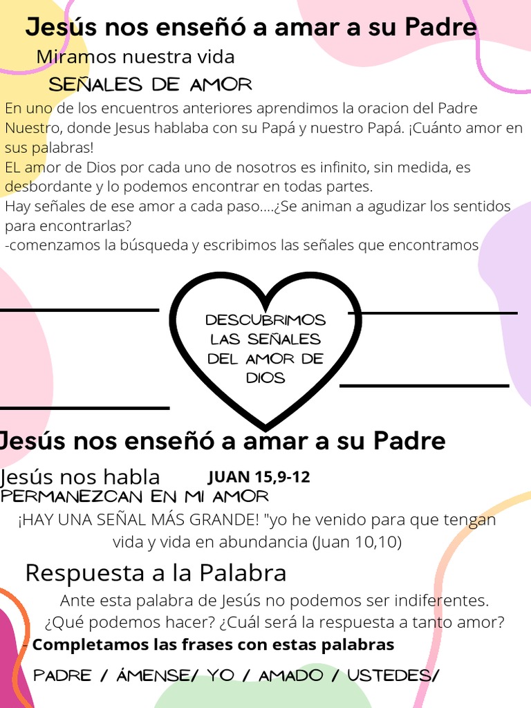 Jesús Nos Enseñó A Amar A Su Padre | PDF | Amor | Dios