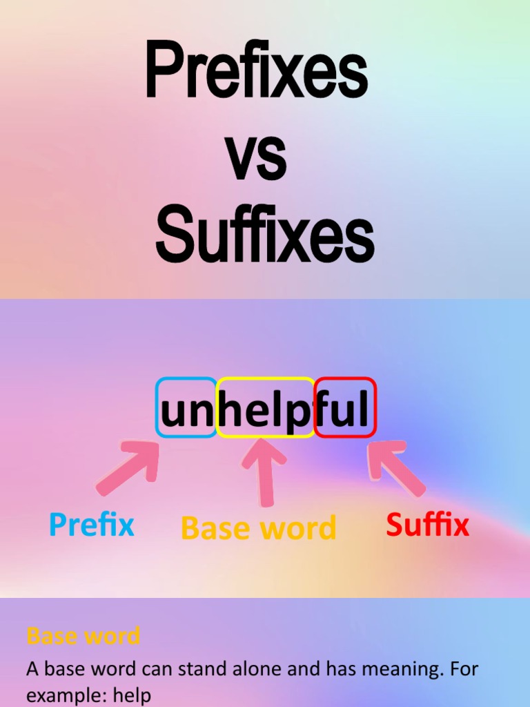 Prefixes Vs Suffixes | PDF