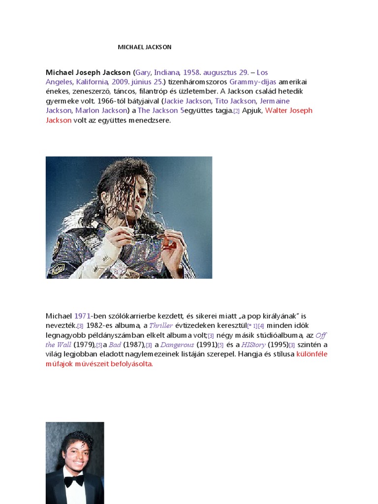 Michael Joseph Jackson ( | PDF