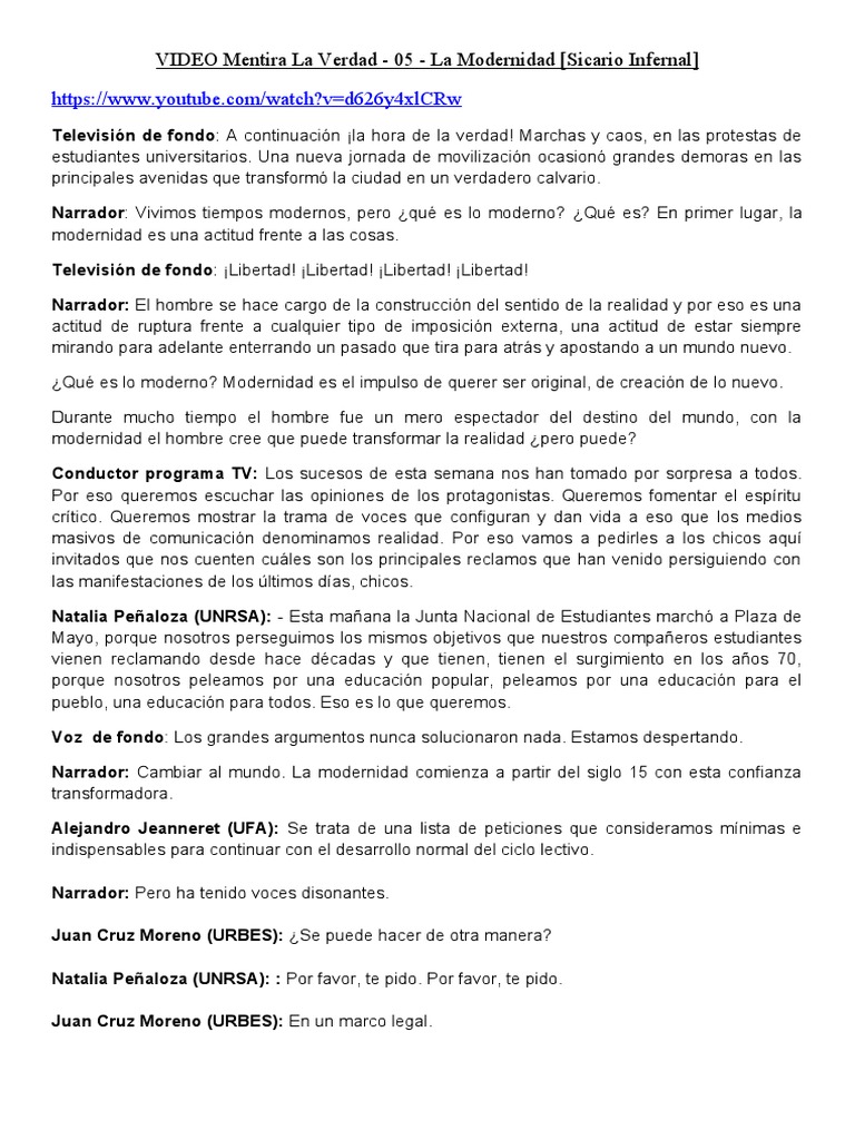 VIDEO Mentira La Verdad | PDF | Verdad | Teorías filosóficas