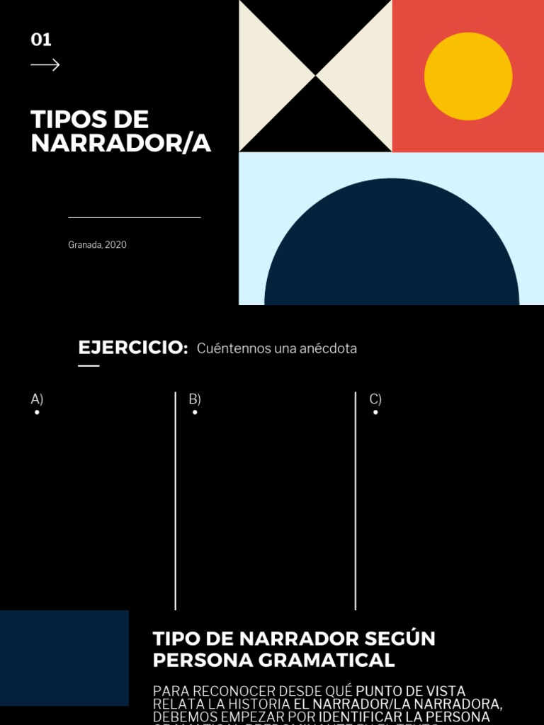 Tipos de Narradora Según Persona Gramatical | PDF | Lingüística | Gramática