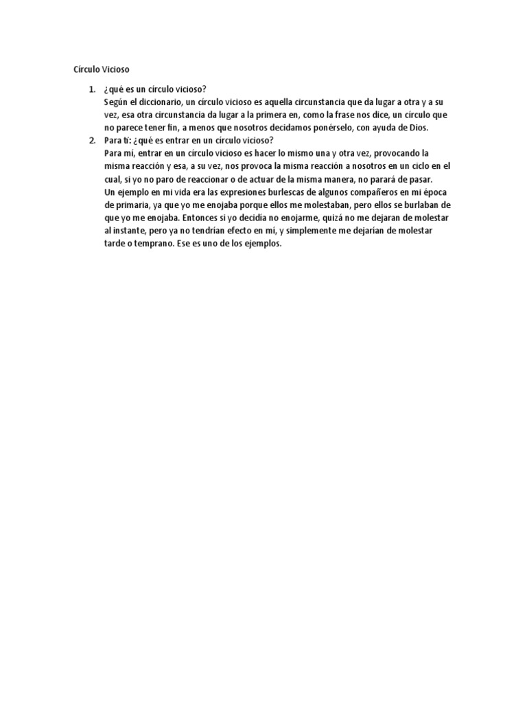 Círculo Vicioso | PDF