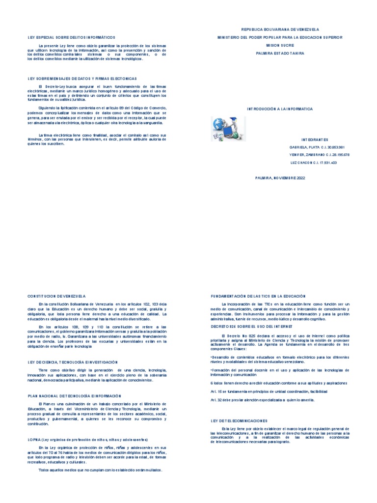 Diptico | PDF | Internet | Tecnología de información y comunicaciones