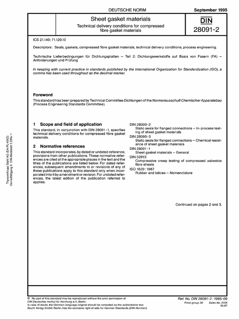 Din 28091-2 (1995 - 09) e | PDF