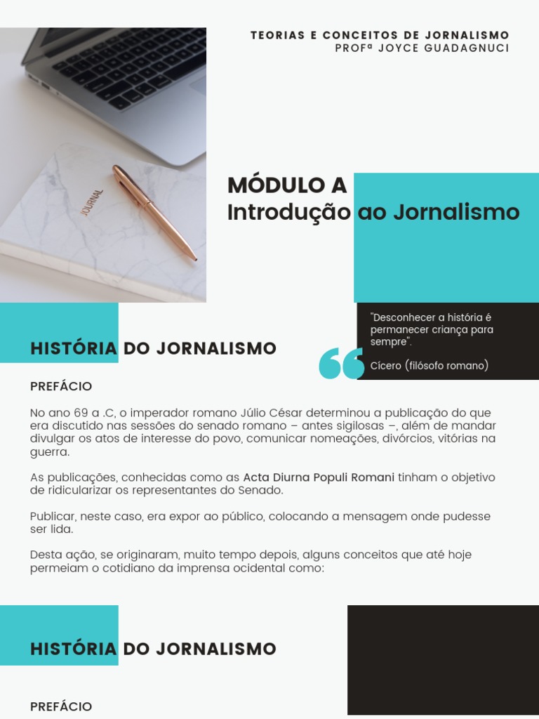 história do jornalismo | PDF | Jornalismo | Meios de comunicação