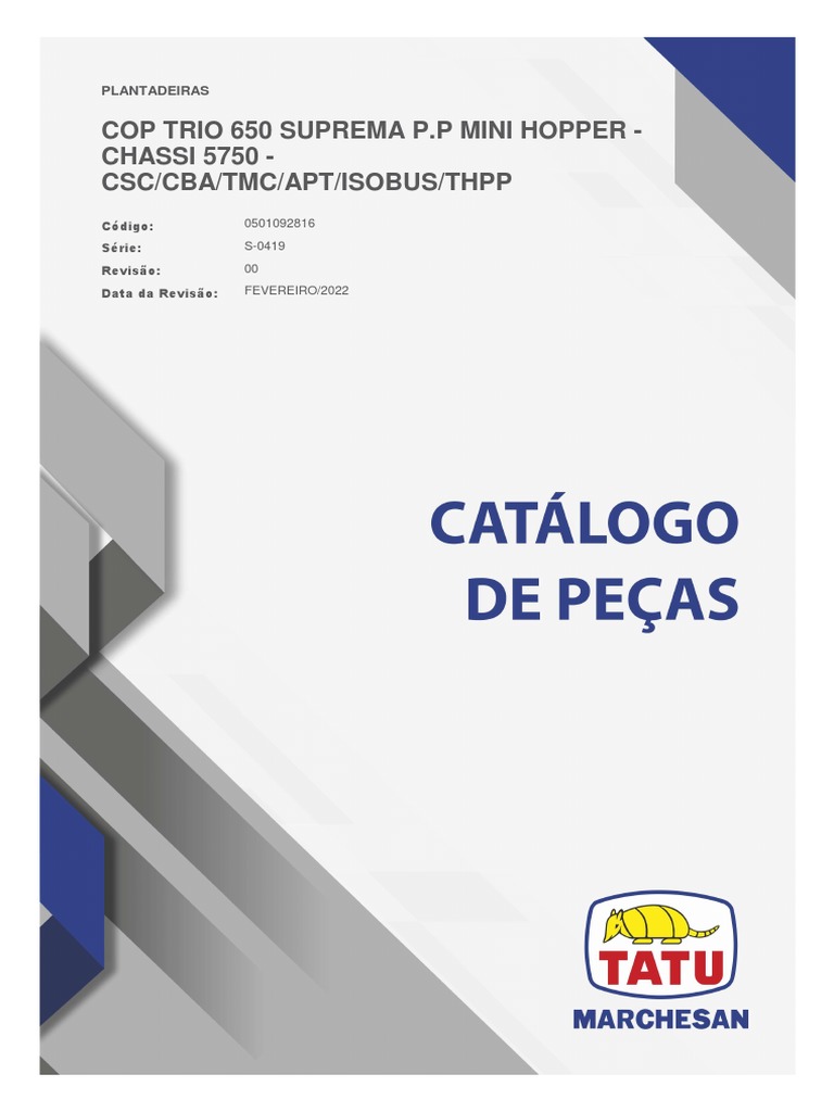 Cop Trio 650 Suprema P.P Mini Hopper - CHASSI 5750 - Csc/Cba/Tmc/Apt ...