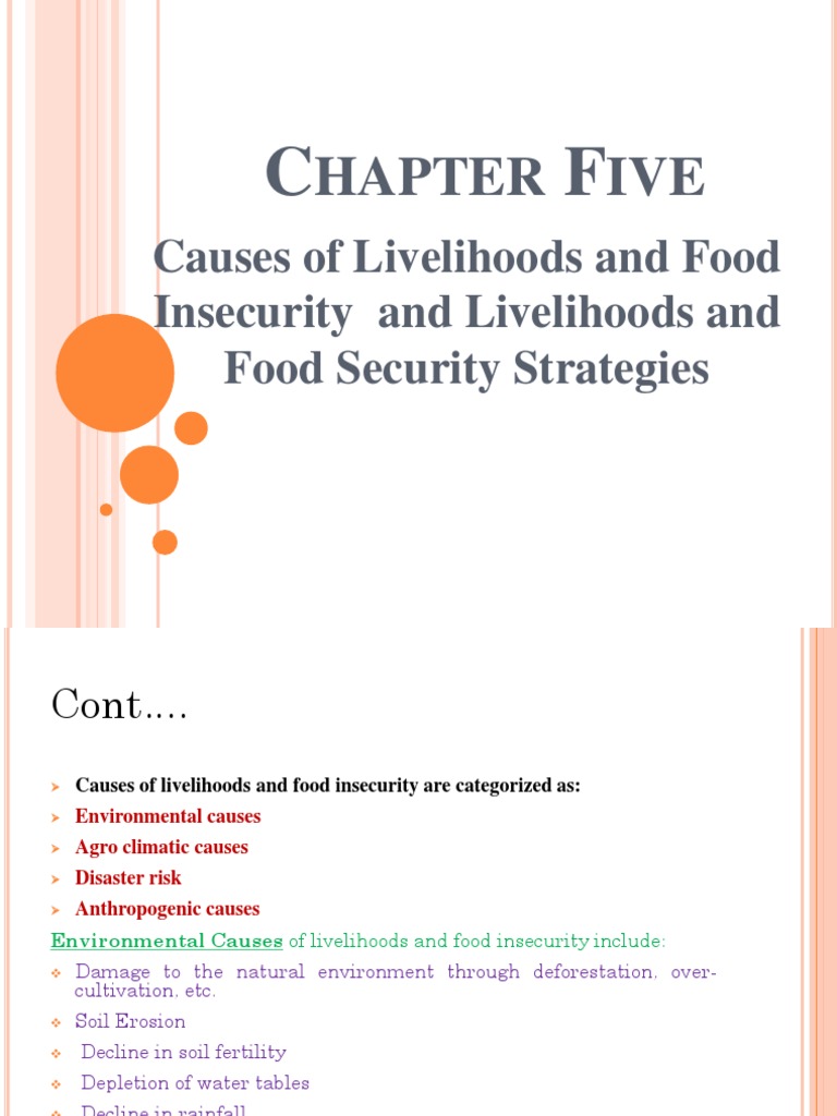 Chap Five Causes of Livelihoods and Food Insecurity | PDF
