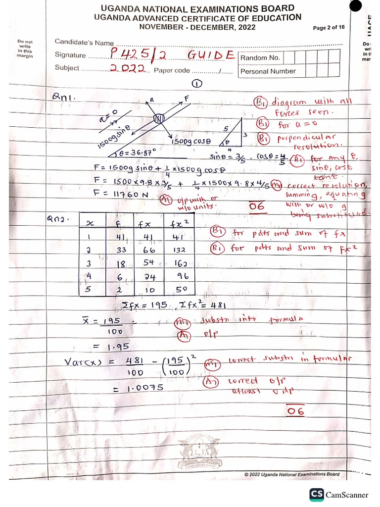 Uneb Uace mtc2 Guide 2022 | PDF