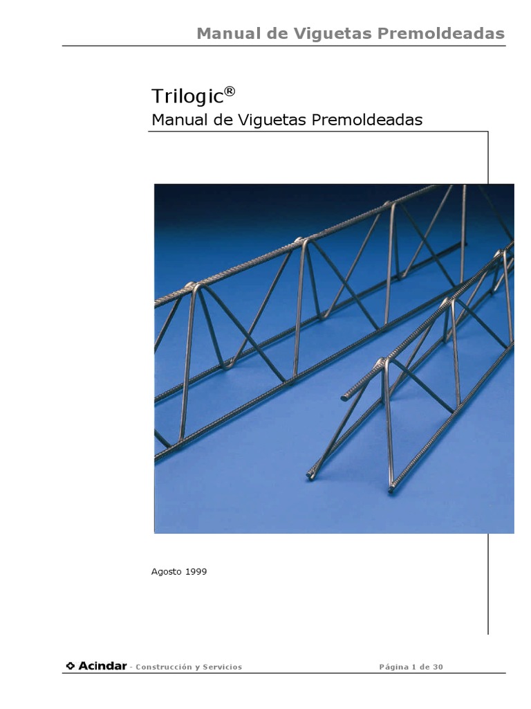 Trilogic: Manual de Viguetas Premoldeadas | PDF | Hormigón | Braguero
