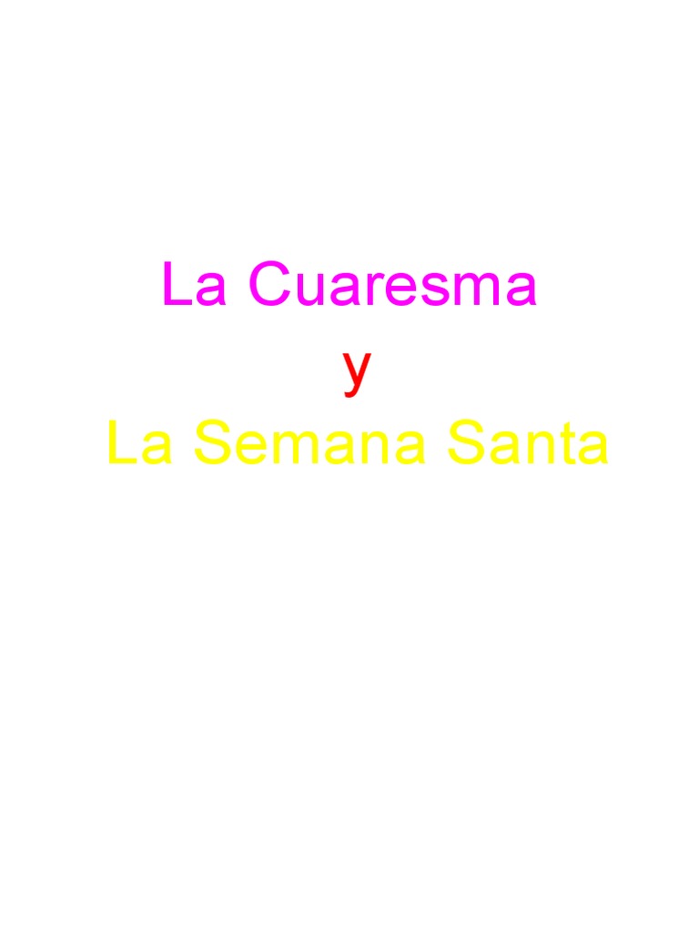 Cuaresma y Semana Santa | PDF | Prestado | Pascua de Resurrección