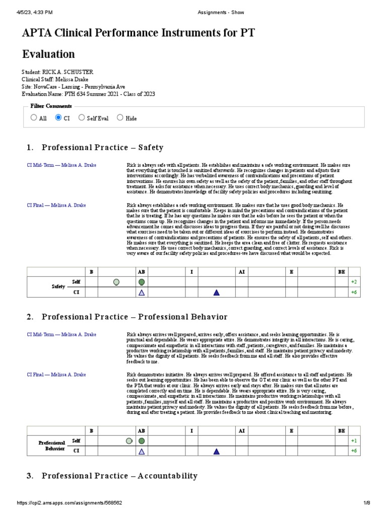Cpi Final Assessment Novacare Rehabilitation | PDF | Caregiver ...