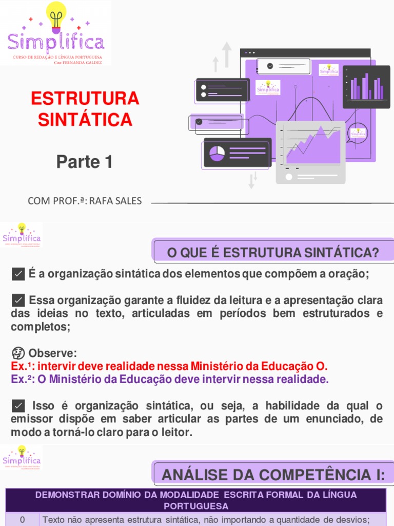 Estrutura Sintática - Parte 1 | PDF