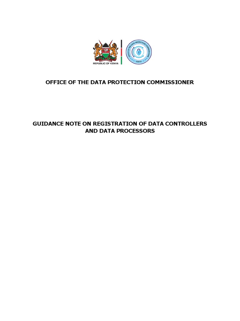 Guidance Note On Registration of Data Controllers and Data Processors ...