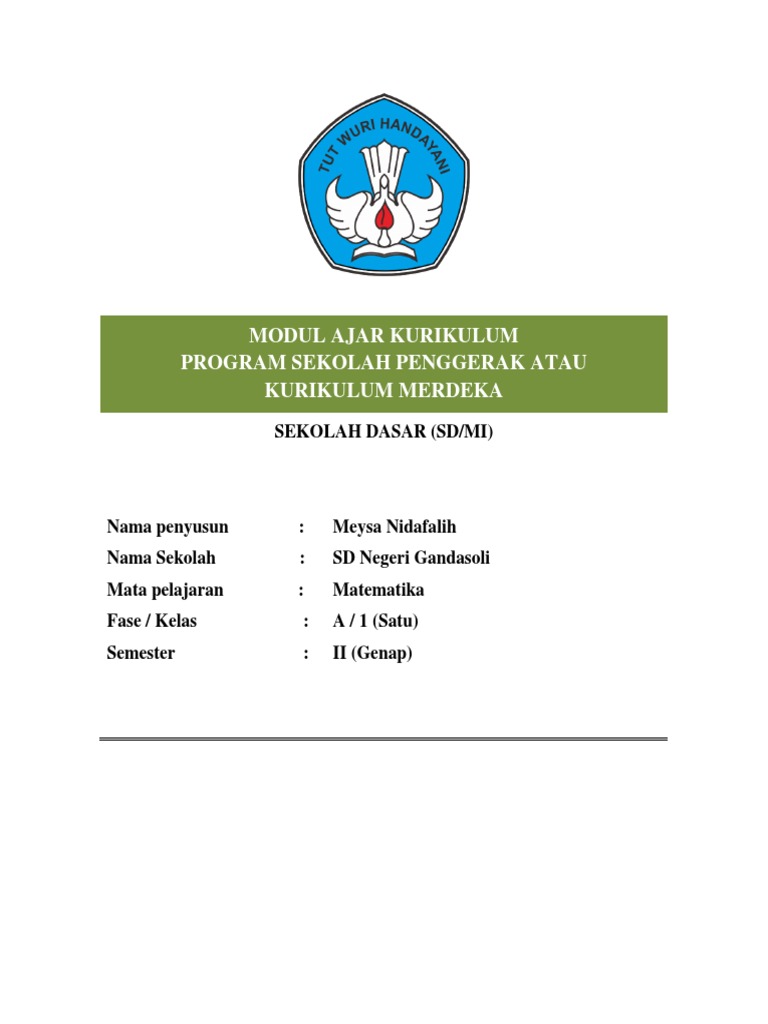 Modul Ajar Kurikulum Merdeka - (Meysa Nidafalih) | PDF