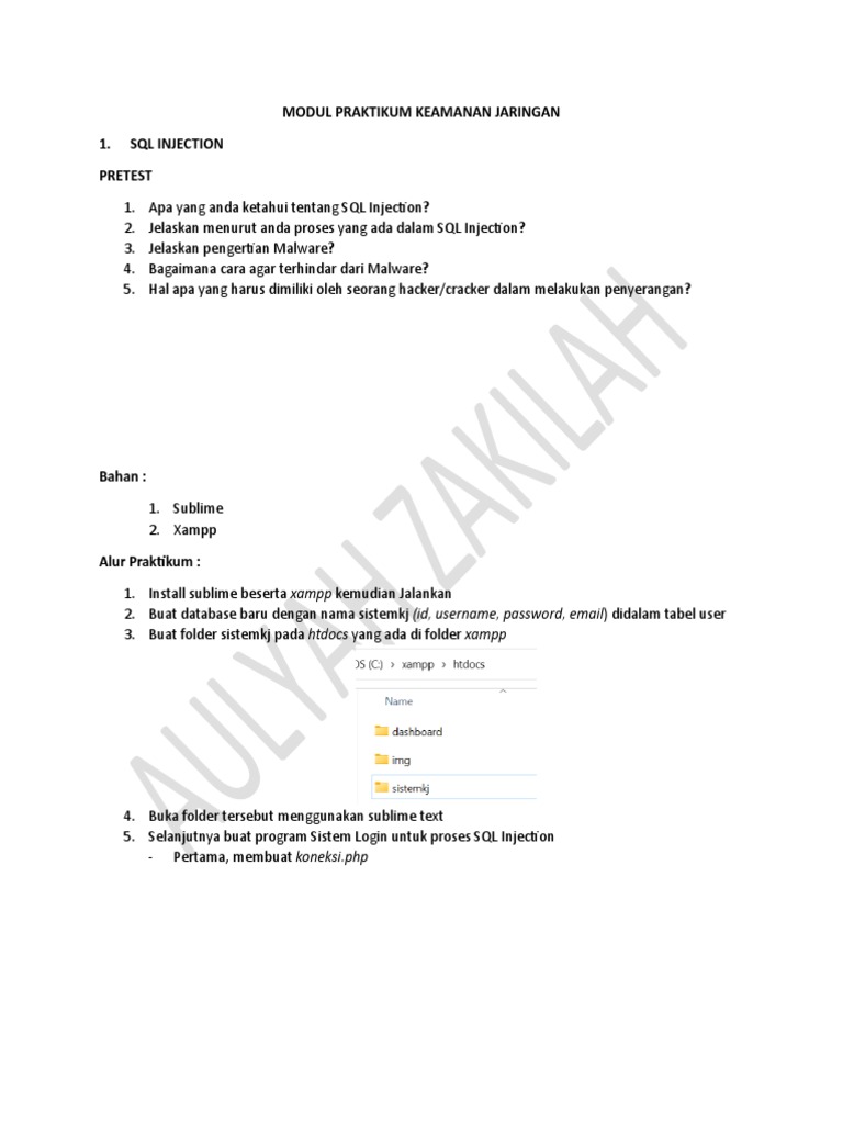 Modul - SQL Injection | PDF