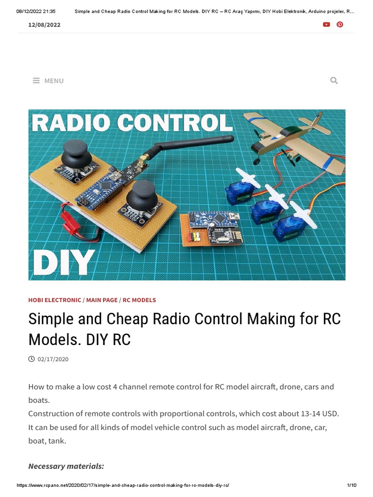 Aeromodel | PDF | Radio Control | Arduino