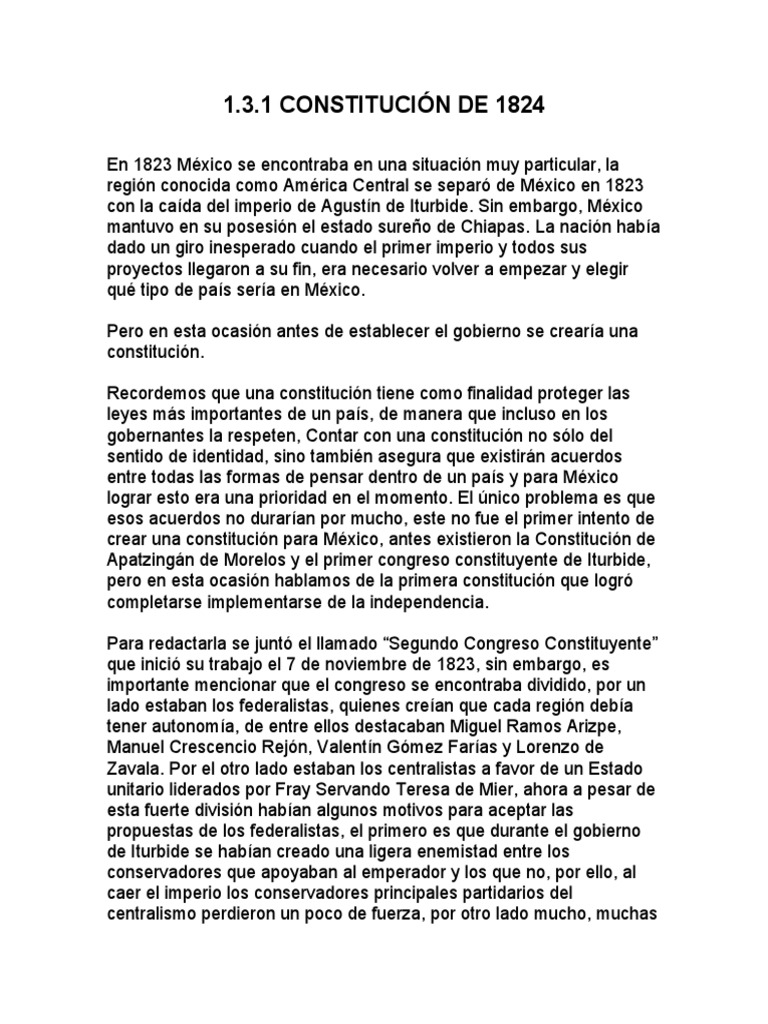 Constitucion de 1824 | PDF | México | Gobierno
