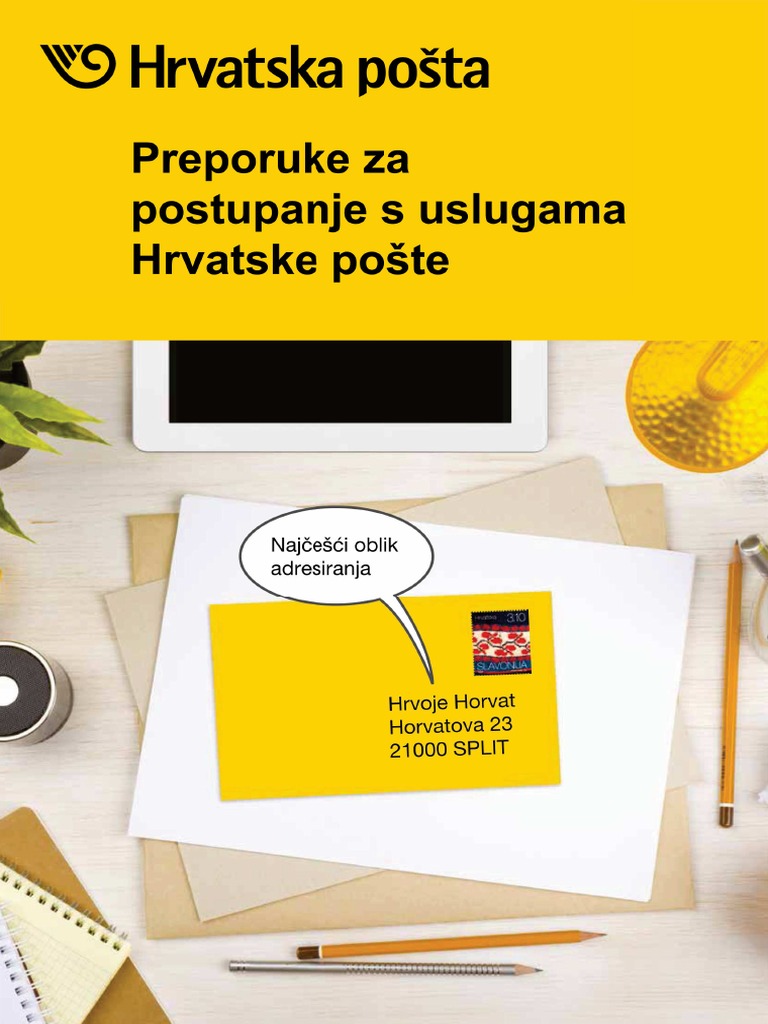 Hrvatska_Posta_Pravilno_adresiranje_Brosura_prijamne knjige | PDF