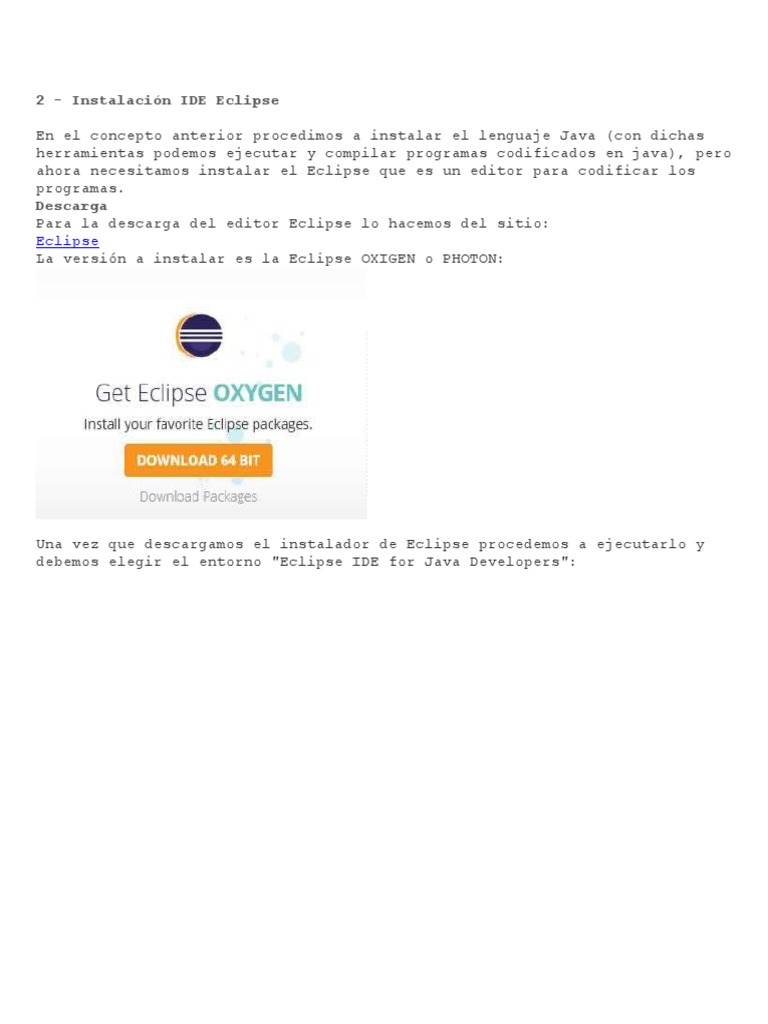 2 Instalación IDE Eclipse | PDF