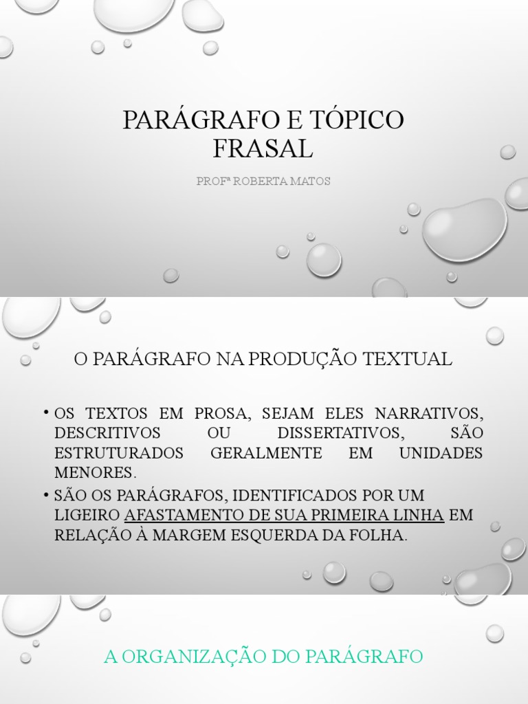 Paragrafo e Topico Frasal | PDF | Escolas | Brasil
