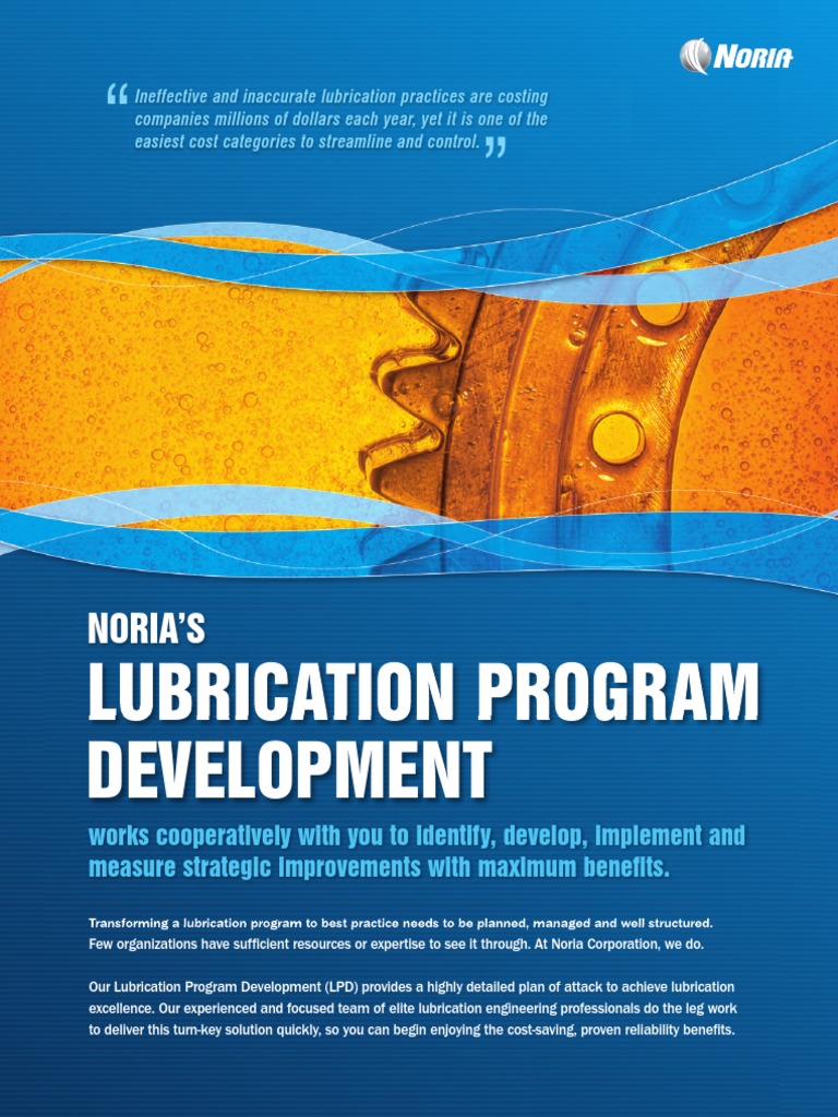 Lubrication Program Development: Noria'S | PDF | Lubricant | Benchmarking