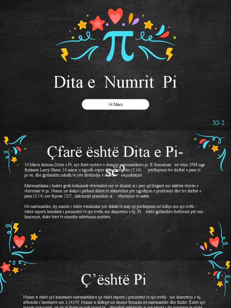 Dita e Numrit Pi: 14 Mars | PDF