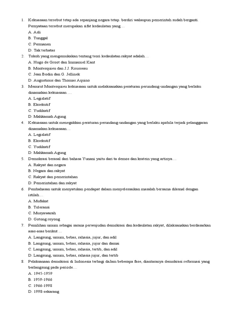 SOAL PAS PKN KELAS 9 Fix | PDF