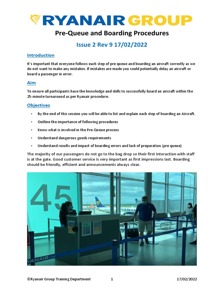 Pre-Queue Boarding Notes | PDF | Airport | Aviation
