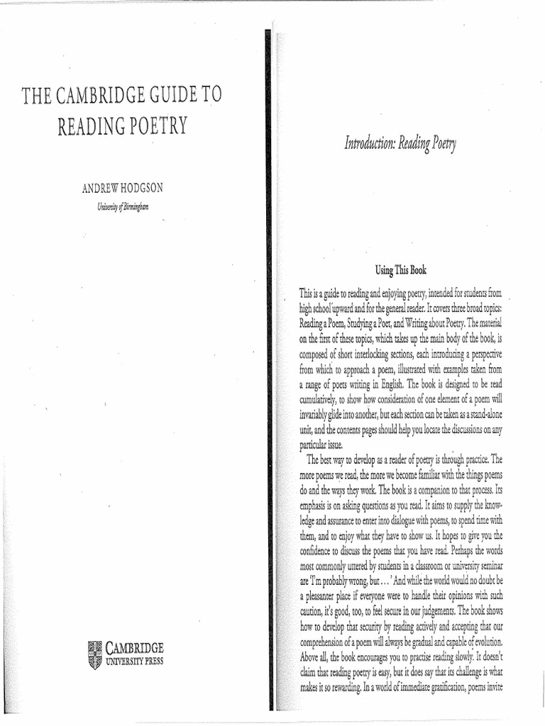 Hodgson - Reading Poetry | PDF