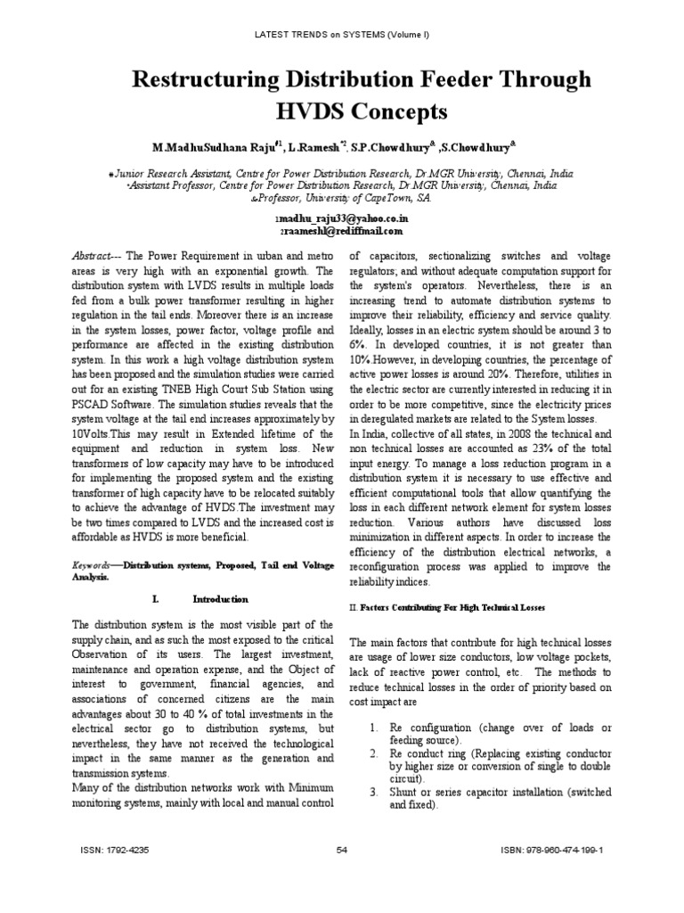 HVDS Paper | Download Free PDF | Electric Power Distribution | Electric ...