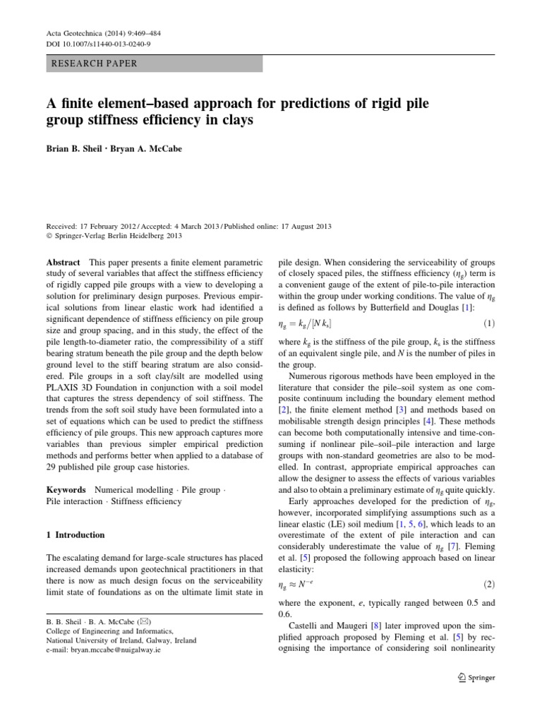 Geotechnical Stiffness in Clay | PDF | Strength Of Materials | Deep ...