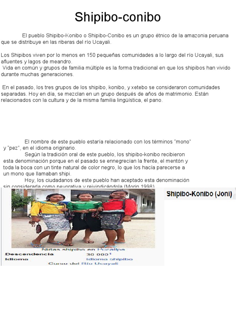 Shipibo Conibo | PDF | río Amazonas | Perú