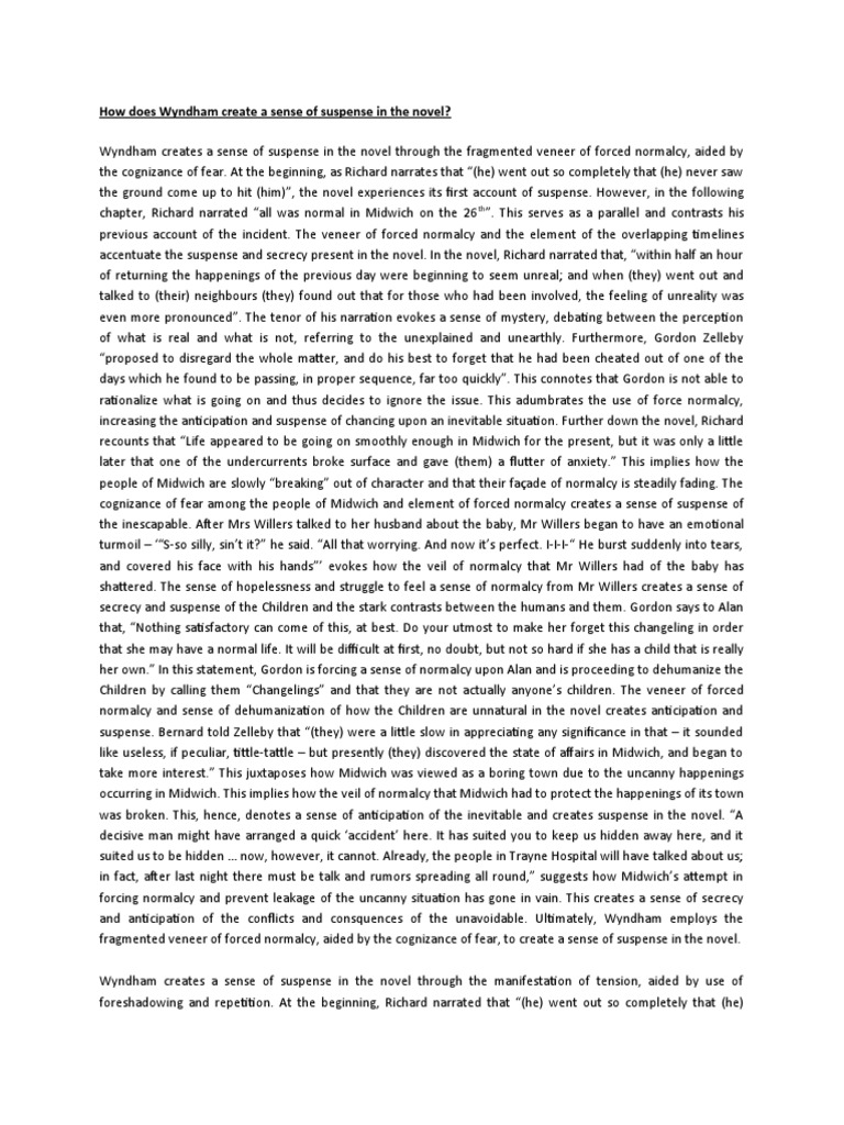 Midwich Cuckoos Essay | PDF