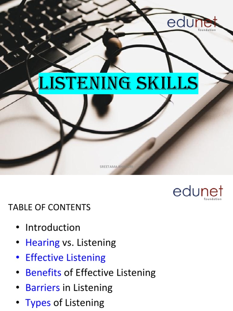 Listening Skills | PDF | Communication | Jargon