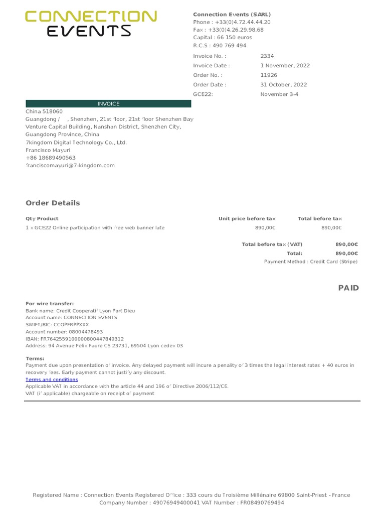 Order Details: Invoice | PDF | Invoice | Payments