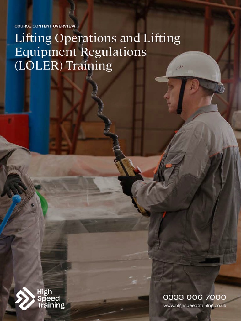 Loler Course Content Overview v6 | PDF | Occupational Safety And Health ...