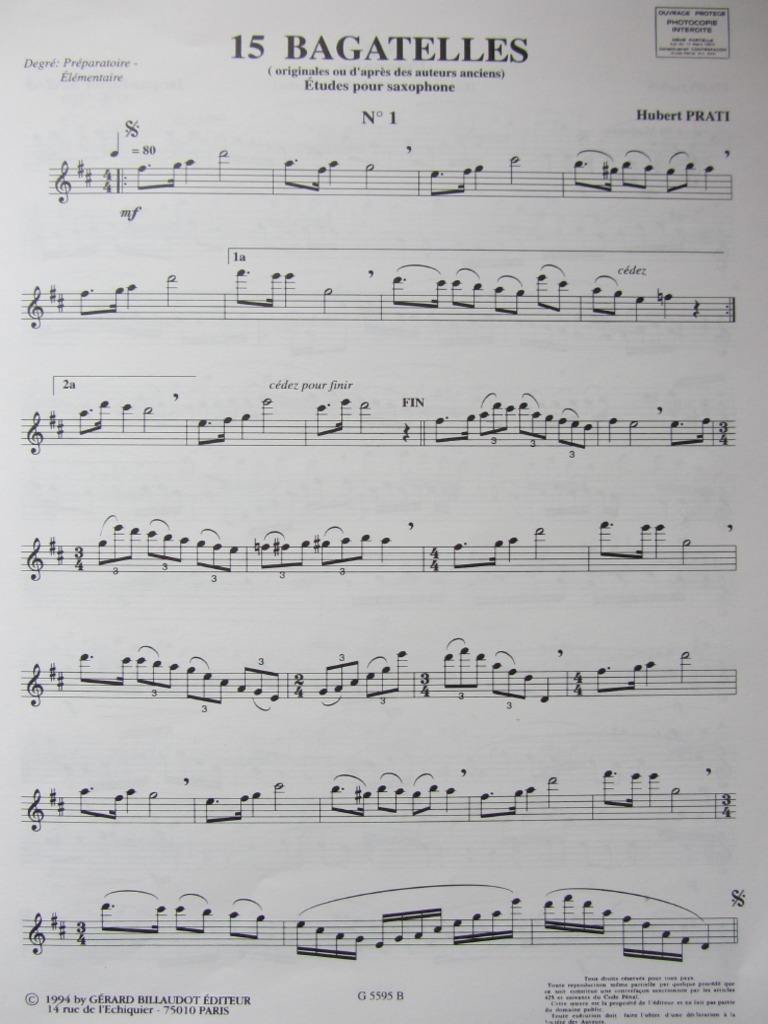 15 Bagatelles, Hubert Prati | PDF