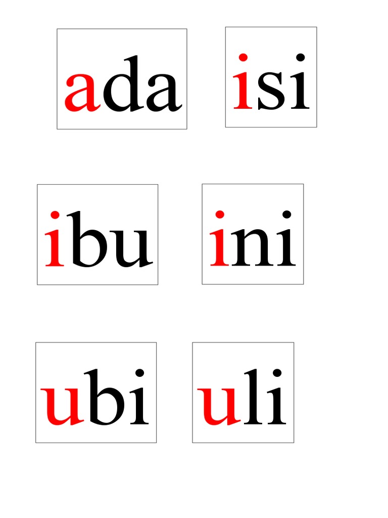 Bacaan Bergred Perkataan VKV | PDF