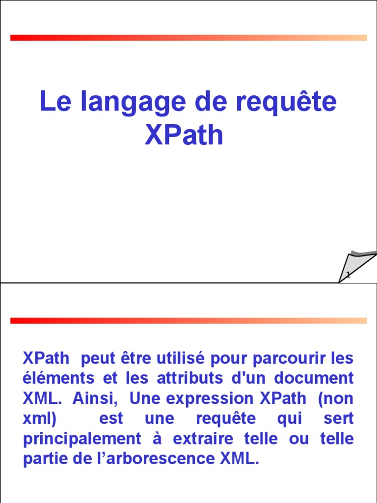 Introduction à XPath et ses fonctions | PDF | XPath | XML
