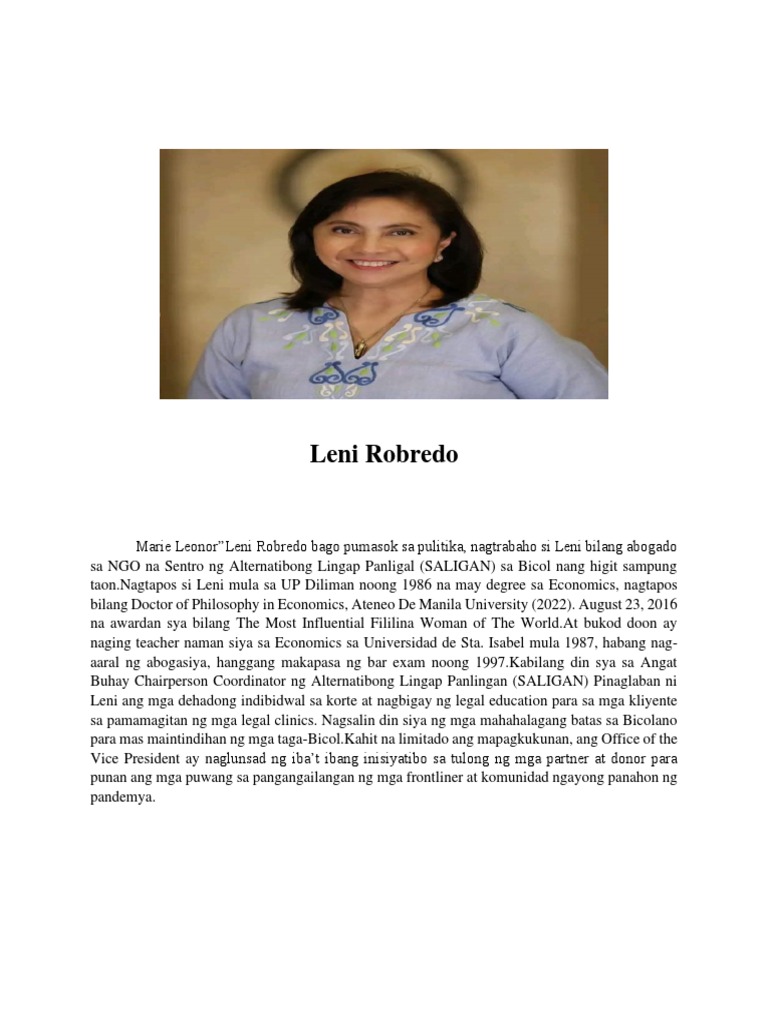 Leni Robredo | PDF