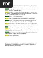 Emcee Script HS Night | PDF