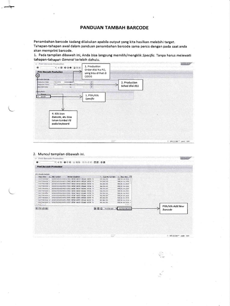 09. PANDUAN TAMBAHAN BARCODE | PDF