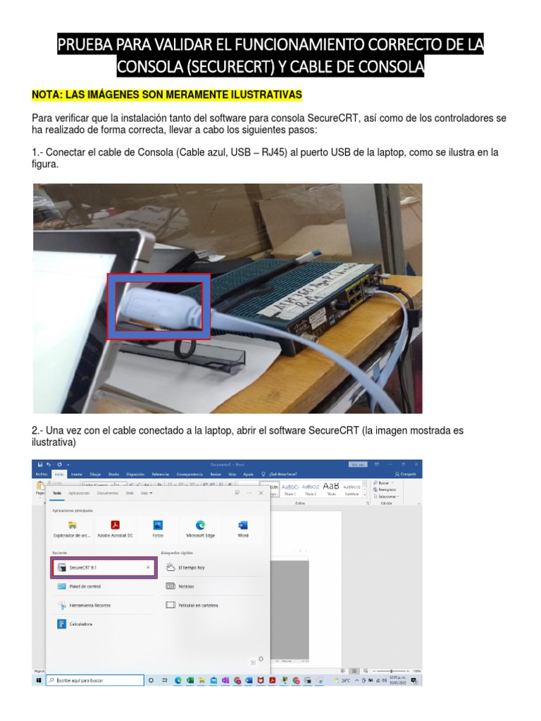Guía de Configuración de SecureCRT | PDF | USB | Software