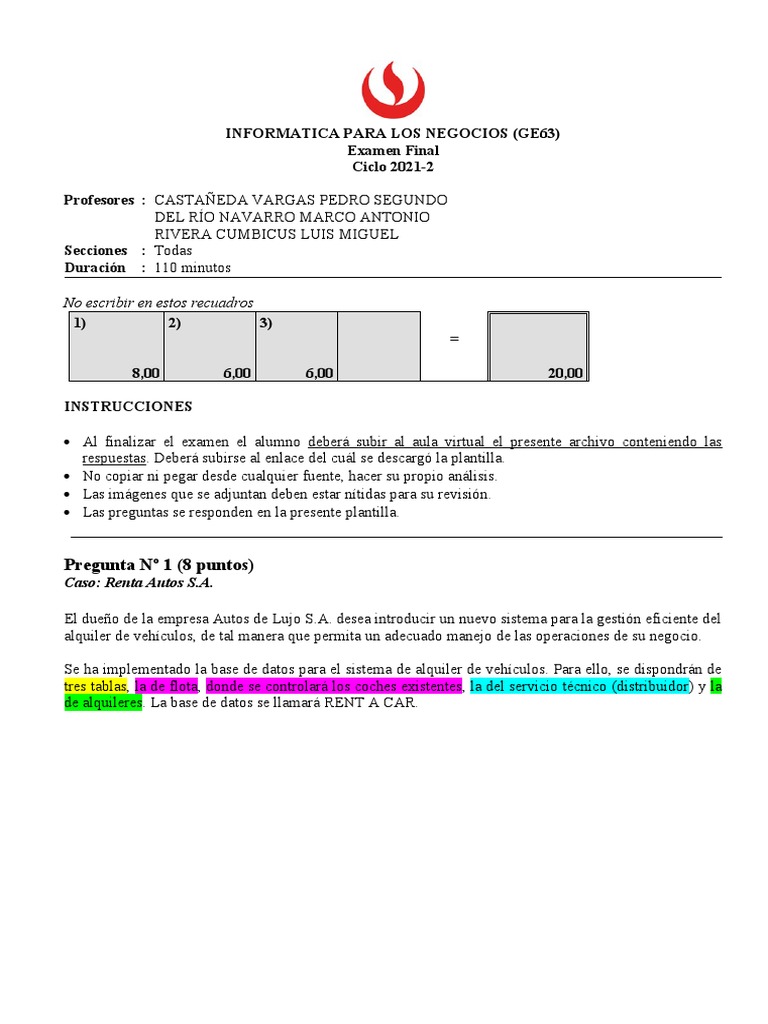 Examen Final - Informatica | PDF | Nosotros chateamos | Tecnologías de ...