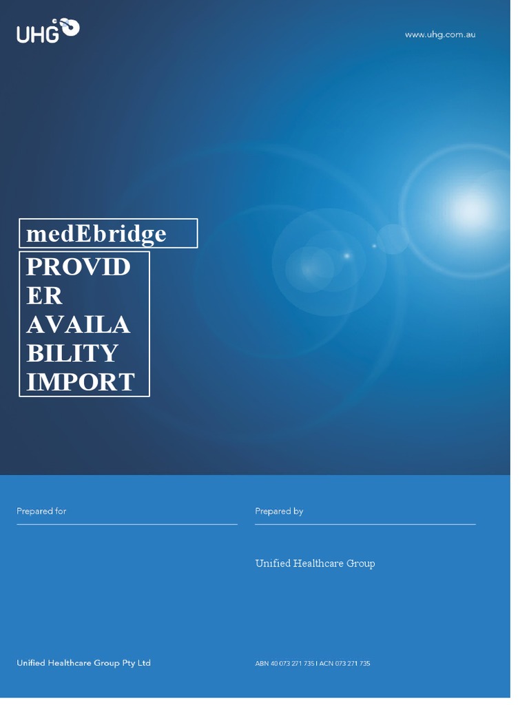 Medebridge Provider Availablity Import v2.1 | PDF | File Format ...