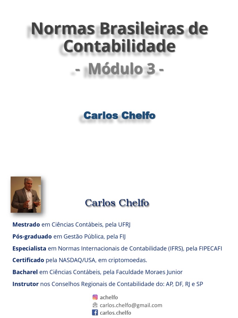 Normas Brasileiras de Contabilidade: - Módulo 3 | PDF | Contabilidade | Título corporativo