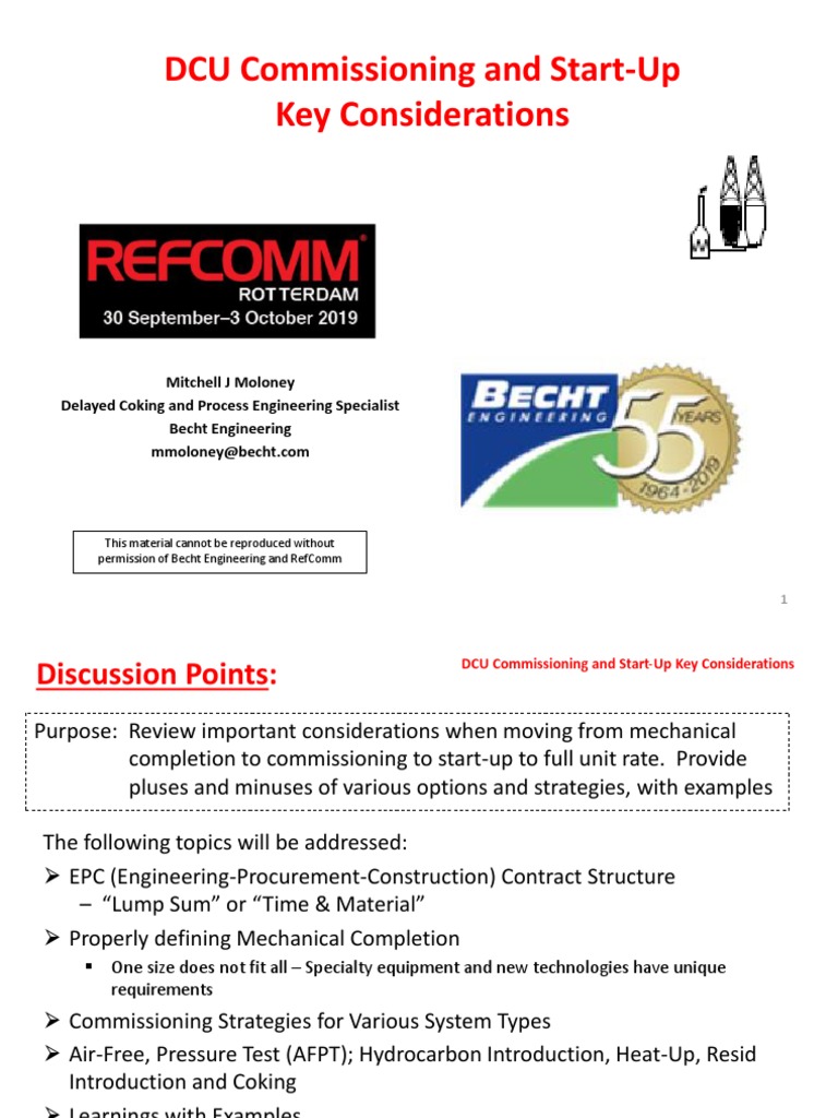 DCU Commissioning and Start-Up Key Considerations | PDF | Valve | Pump