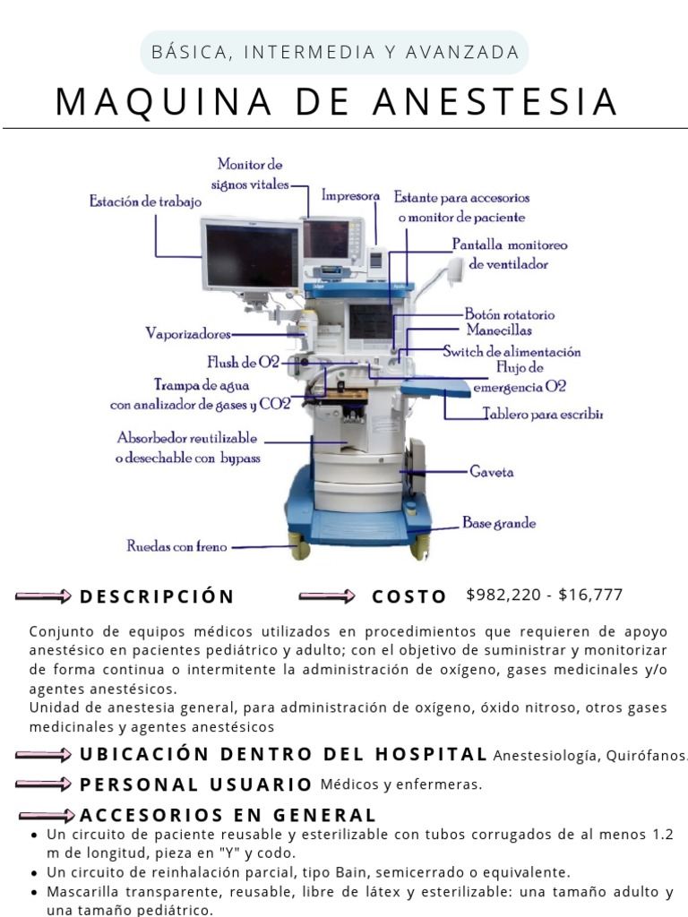 Maquina Anestesia | PDF | Agua | Anestesia